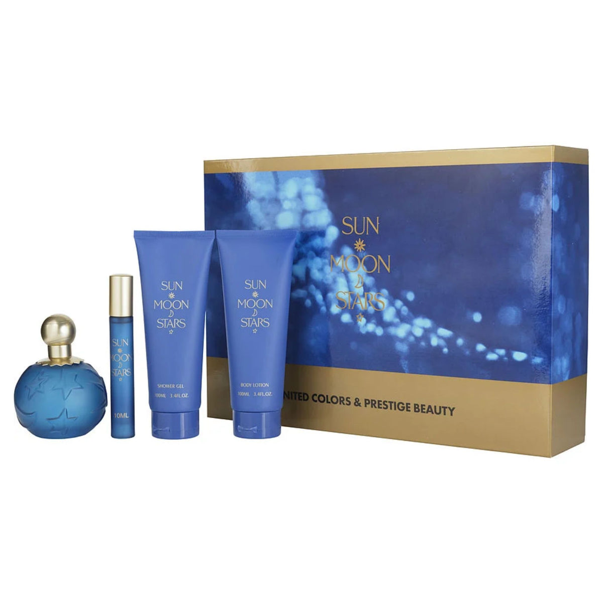 United Colors Sun Moon Star 4-Piece Set 3.4oz Women EDT Spray – DH&P