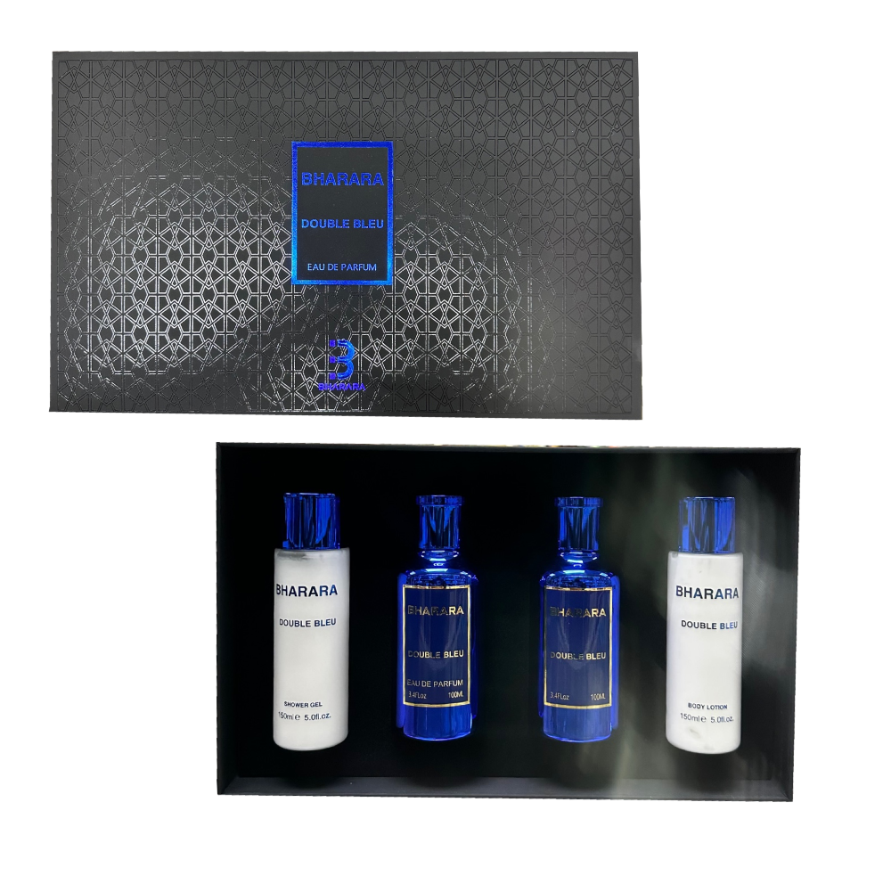 Bharara Double Bleu 4-Piece Set 3.4oz Men EDP Spray – DH&P
